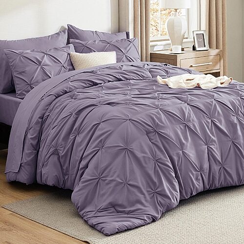 Click here for Bedsure Bedding Sets With Sheets-Solid Pintuck Com... prices