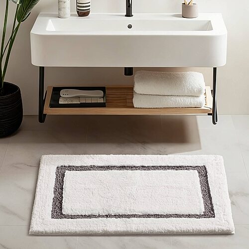 Click here for Madison Park Roan Border Tufted Bath Rug  24 x 48... prices