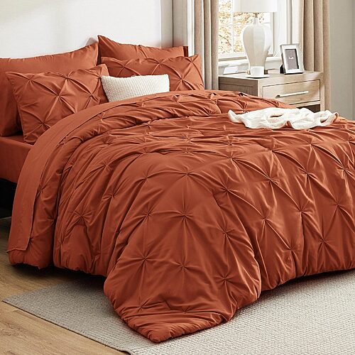 Click here for Bedsure Bedding Sets With Sheets-Solid Pintuck Com... prices