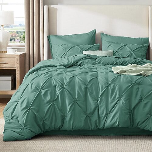 Click here for Bedsure Bedding Sets With Sheets-Solid Pintuck Com... prices