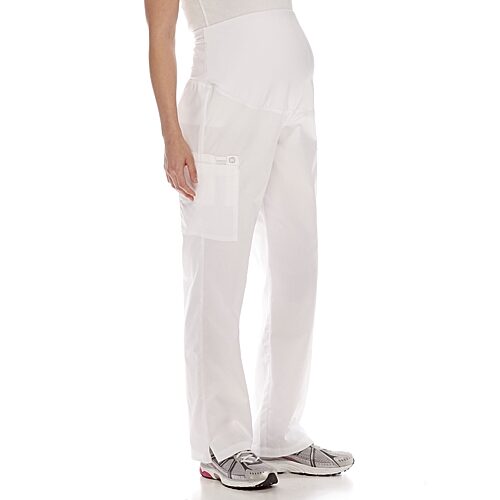 Wink Wonderwork 545 Maternity Womens Scrub Pant  Large  White