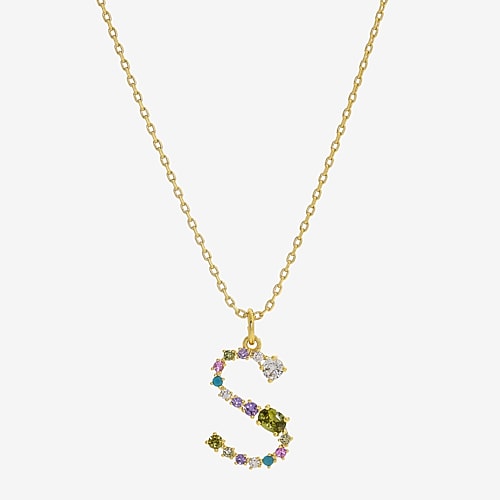 Click here for Sparkle Allure Initial Womens Multi Color Cubic Zi... prices