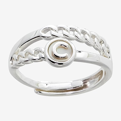 Click here for Sparkle Allure Initial Womens 3MM White Mother Of... prices