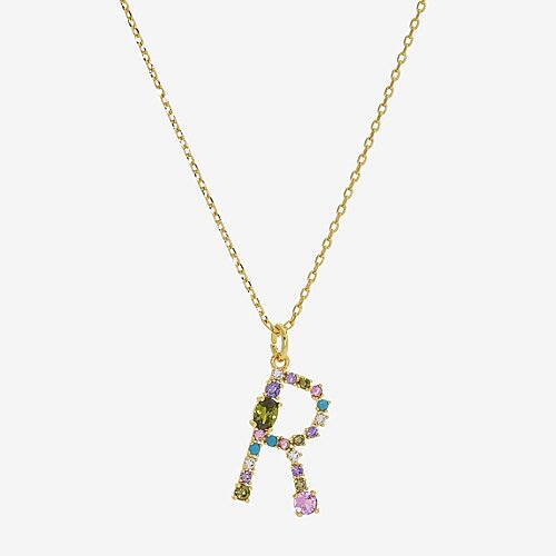 Click here for Sparkle Allure Initial Womens Multi Color Cubic Zi... prices