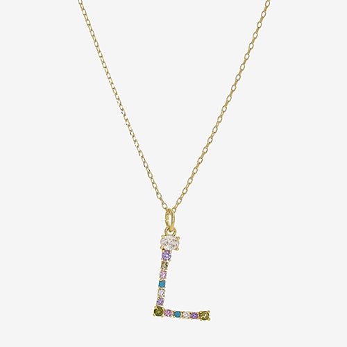 Click here for Sparkle Allure Initial Womens Multi Color Cubic Zi... prices