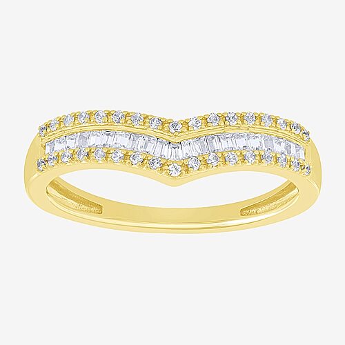 Click here for Chevron 1/4 CT.T.W. Natural Diamond 10K Gold Chevr... prices