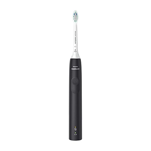 Philips Sonicare 4100 Power Toothbrush  Rechargeable Electric Toothbrush with Pressure Sensor  Black (HX3681/24)