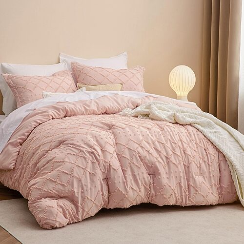 Click here for Bedsure Comforter Set-Solid-Embroidery Comforter S... prices