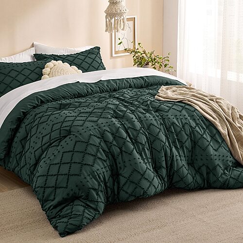 Click here for Bedsure Comforter Set-Solid-Embroidery Comforter S... prices