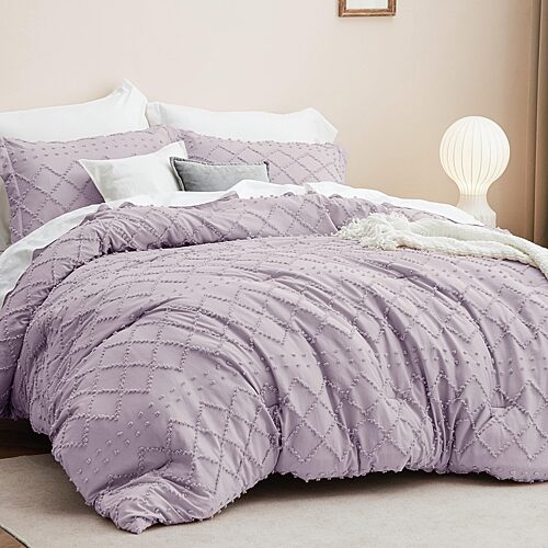 Click here for Bedsure Comforter Set-Solid-Embroidery Comforter S... prices
