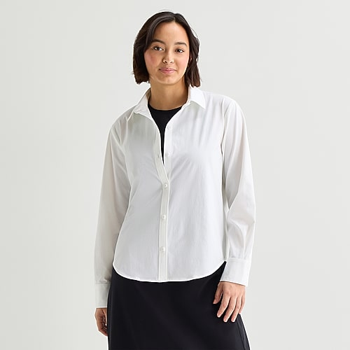 Click here for Stylus Womens Long Sleeve Blouse  Medium  White prices