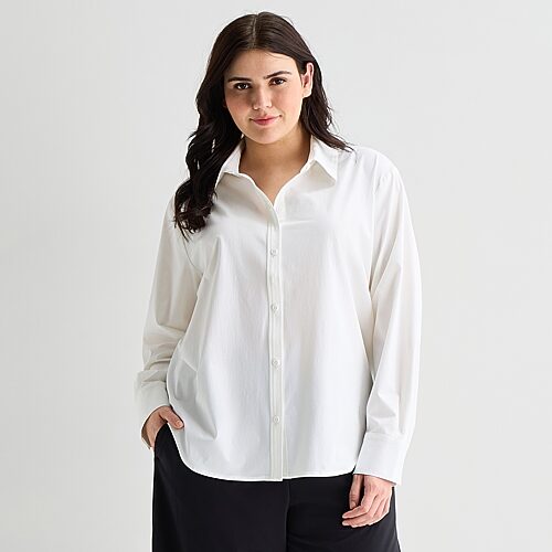 Click here for Stylus Womens Plus Long Sleeve Blouse  2x  White prices