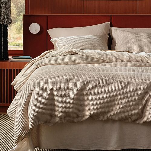 Click here for Bedsure Waffle Duvet Cover Set  One Size  Brown prices