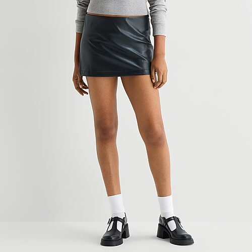 Click here for Forever 21 Womens Juniors Low Rise Mini Faux Leath... prices