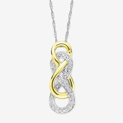 Click here for Infinity Promise 1/10 CT.T.W. Natural Diamond Two-... prices