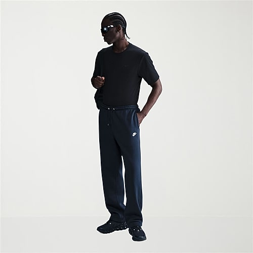 Click here for Nike Mens Club Brushed Fleece Open Hem Pants - Blu... prices