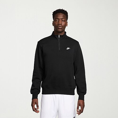 Click here for Nike Mens Sportswear Club Half-Zip Fleece Top - Bl... prices