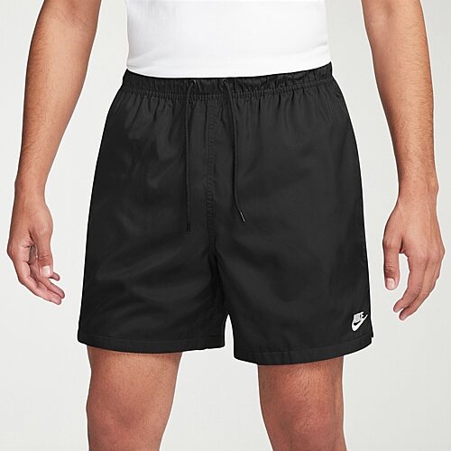 Nike Mens Club Flow Relaxed-Fit 6 Drawstring Shorts - Black