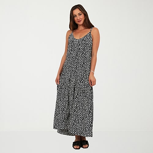 Click here for 24seven Comfort Apparel Womens Dot Print Maxi Dres... prices