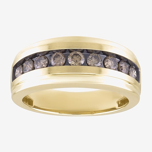 Click here for (Champagne / I2-I3) Mens 9M 1 CT. T.W. Genuine Bro... prices