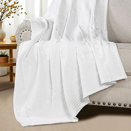 Click here for SUPERIOR Mai Waffle Weave Honeycomb Textured Cotto... prices