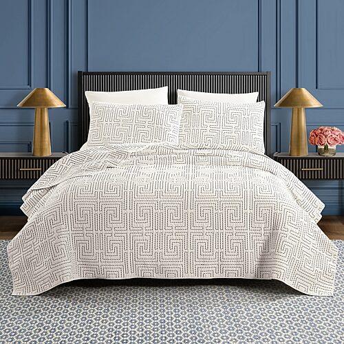 Click here for Dee Ocleppo Greek Key Cotton 3-pc. Quilt Set  One... prices