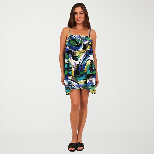 Click here for 24seven Comfort Apparel Womens Abstract Print Mini... prices