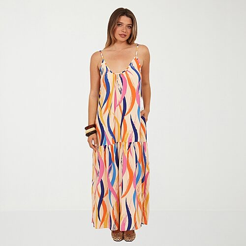 Click here for 24seven Comfort Apparel Womens Abstract Print Scoo... prices