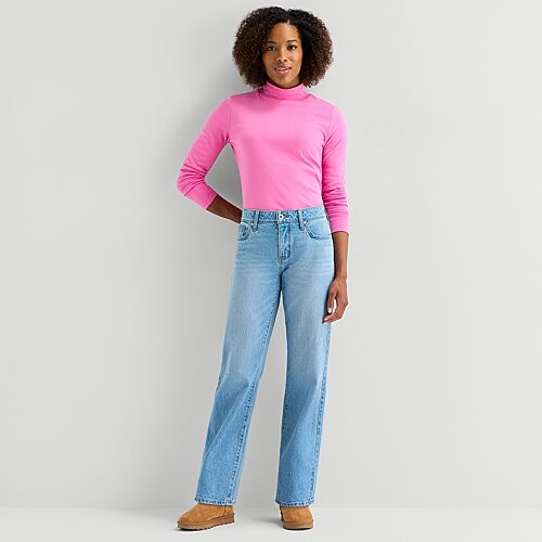 Click here for St. Johns Bay Womens Mid Rise Straight Leg Jean  8... prices
