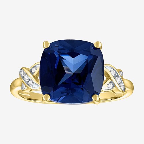 Click here for Womens Diamond Accent Gemstone 10K Gold Side Stone... prices