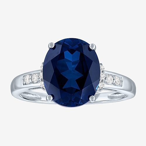 Click here for Womens Diamond Accent Lab Created Gemstone 10K Gol... prices