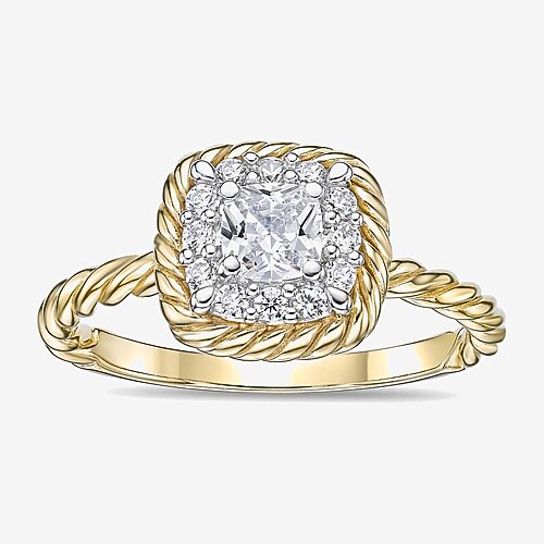 Click here for Diamonart Womens Cubic Zirconia 14K Gold Over Silv... prices