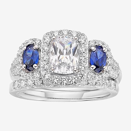 Click here for DiamonArt Womens White Cubic Zirconia Sterling Sil... prices