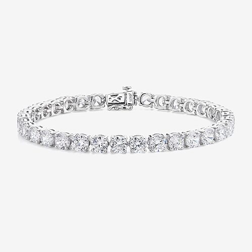 Click here for Womens Cubic Zirconia Sterling Silver 7.5 Inch Ten... prices