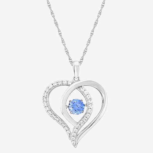 Click here for Womens Blue Cubic Zirconia Sterling Silver Heart 1... prices