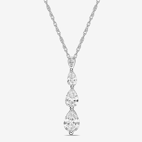 Click here for Diamonart 3-Stone Womens Cubic Zirconia Sterling S... prices