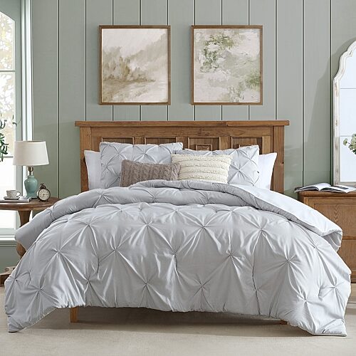 Swift Home Classic Stripes Pintuck Comforter Set
