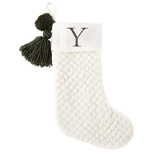 Click here for North Pole Trading Co. Ivory Knit Monogram Christm... prices