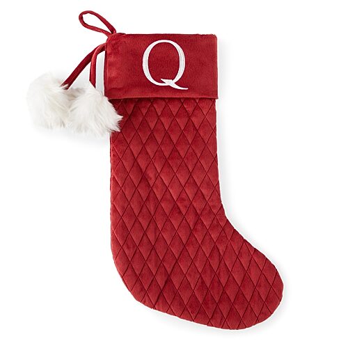 Click here for North Pole Trading Co. Red Quilted Monogram Christ... prices