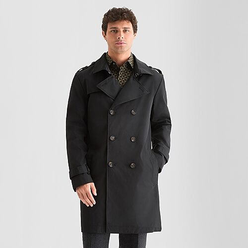 Click here for J. Ferrar Mens Midweight Trench Coat  Medium  Blac... prices