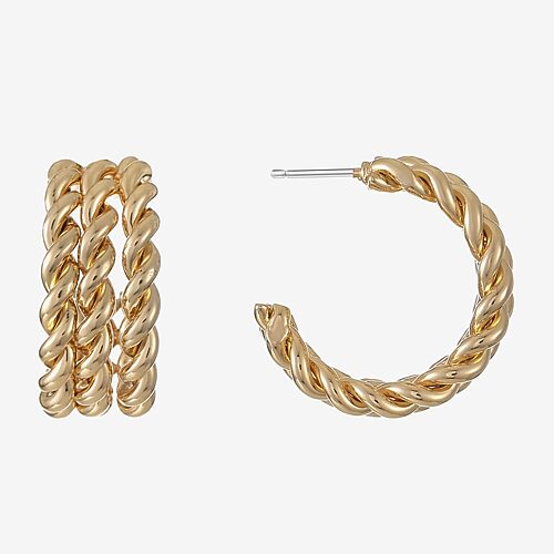Click here for Liz Claiborne Womens 20mm Hypoallergenic Hoop Earr... prices
