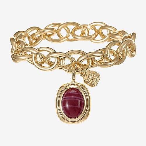 Click here for Monet Jewelry Womens Red Oval Stretch Bracelet  On... prices
