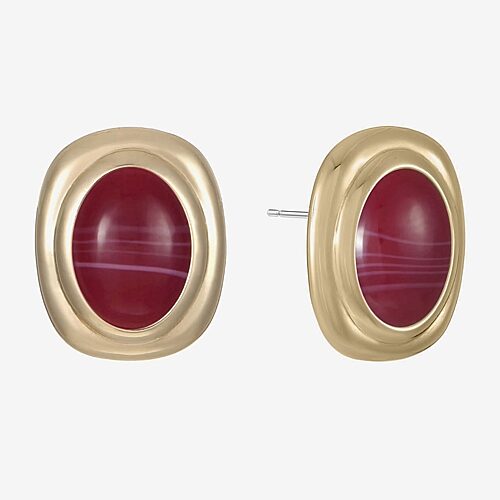 Click here for Monet Jewelry Red 23mm Oval Stud Earrings  One Siz... prices
