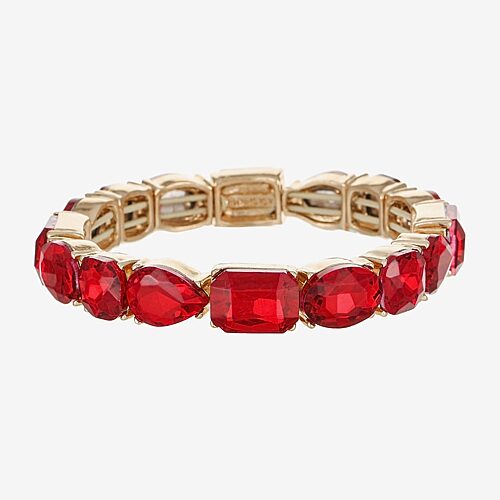 Click here for Monet Jewelry Womens Red Glass Oval Pear Stretch B... prices