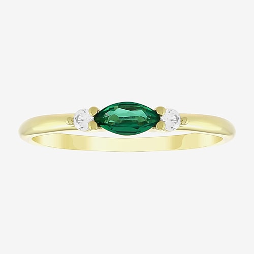 Click here for Womens Gemstone 14K Gold Over Silver Marquise 3-St... prices