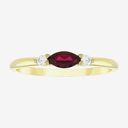 Click here for Womens Lab Created Red Ruby 14K Gold Over Silver M... prices