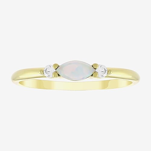 Click here for Womens Lab Created White Opal 14K Gold Over Silver... prices