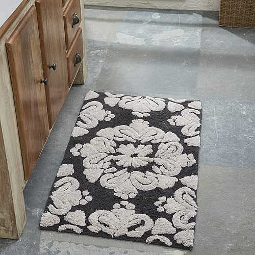 Click here for Better Trends Medallion Bath Rug  One Size  Black prices