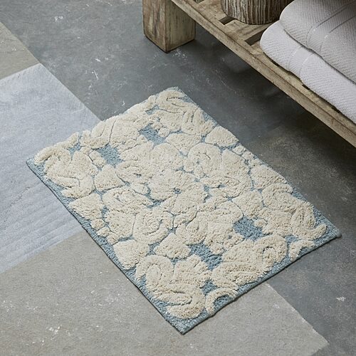Click here for Better Trends Medallion Bath Rug  One Size  Blue prices