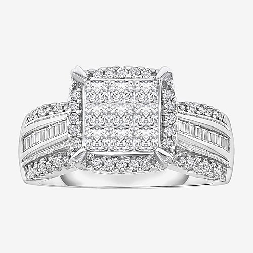 Click here for Womens 1 CT. T.W. Lab Grown White Diamond Side Sto... prices